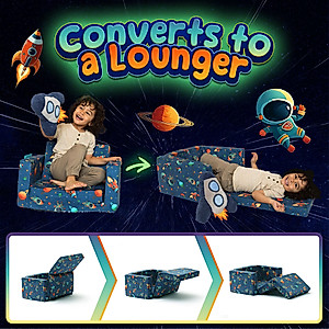 nimboo Toddler Couch - Kids Sofa, Baby Couch, Kids Fold Out Couch, Toddler Couches That Fold Out Boys, Toddler Sofa Bed, Kids Couch Sofa Lounge Chair