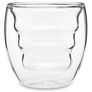 Curva Artisan Series Double Wall Beverage Glasses and Tumblers – Set of 4 Unique 8 oz Thermo Insulated Drinking Glasses