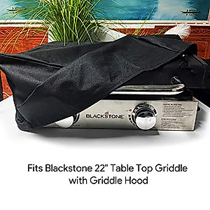 bbq777 Griddle Cover Replacement Parts for Blackstone 22" Table Top Griddle with Griddle Hood, Heavy Duty 600D Polyester Table Up Griddle Cover, Replacement Parts for Blackstone 22" Table Top Griddle
