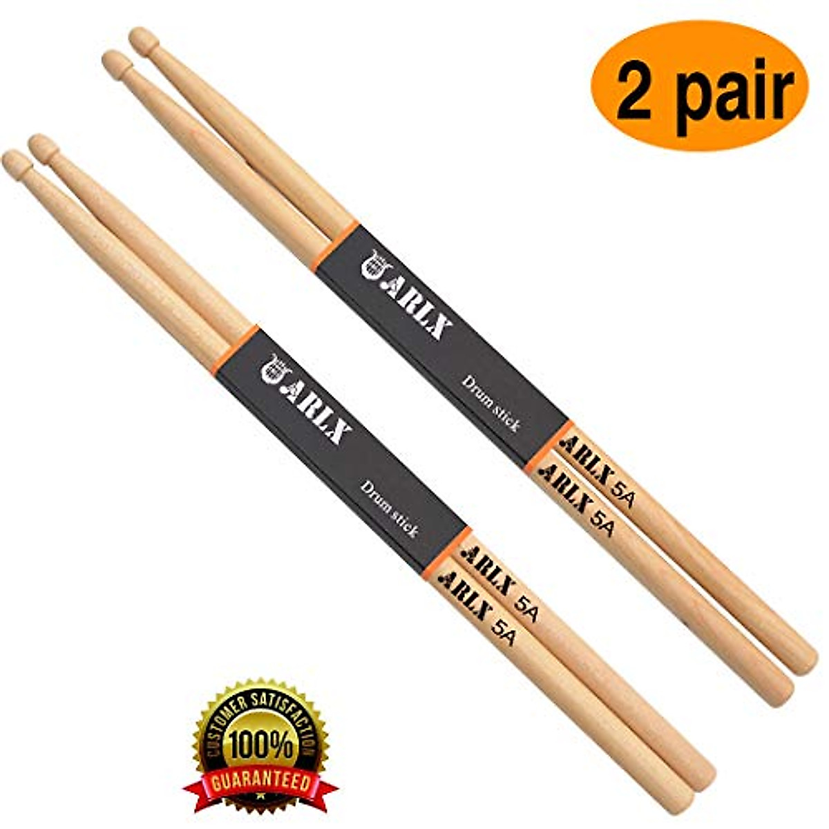 Drum Sticks 5A Wood Tip Drumstick (2 Pair Maple)