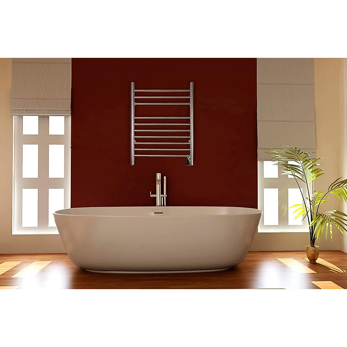HEATGENE Towel Warmer Wall-Mounted Hardwired Heated Towel Rack Hot Towel Bar Brushed