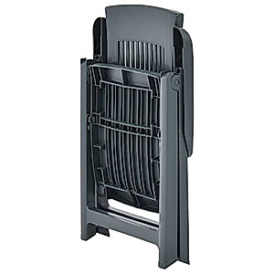 vidaXL 2X Patio Reclining Chair Garden Outdoor Balcony Terrace Lounge Dining Dinner Folding Foldable Seating Bistro Chairs Plastic Green