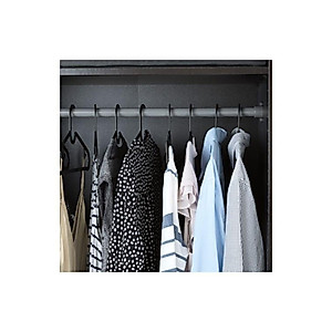 Ikea SPRUTTIG Lightweight Clothes Garment Hangers, Black, Plastic, 39 Centimetres - Set of 30