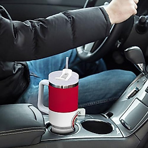 ODAWA Large Travel Insulated Tumblers with Handle and Straw, Paraguay Flag Double Wall Insulated Tumbler Insulated Vacuum Tumbler