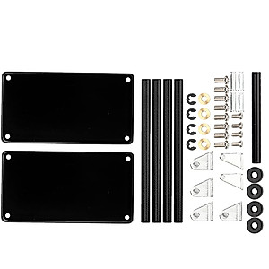 Zerone Tool Cart, 2 Tier Tools Storage Trolley Mobile Workshop Garage Repair RC Accessories for 1/8 1/10 1/12 1/16 Scale Model Big Large(Black)