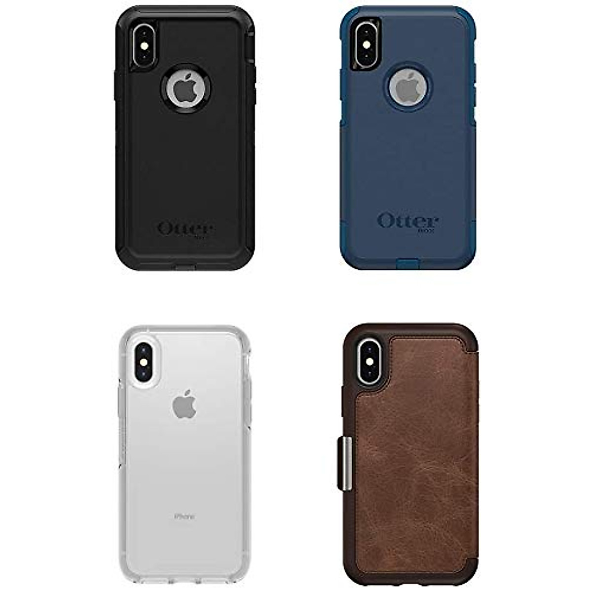 OtterBox Symmetry Clear Series Case for iPhone X & iPhone Xs with Alpha Glass Screen Protector Bundle - Eco-Friendly Packaging - Clear