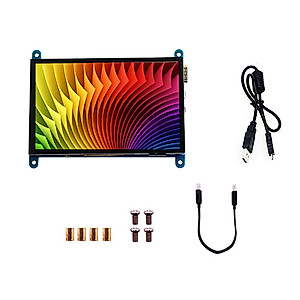 Aibesy 5 Inch HD Capacitive Touchscreen Display 800480 Resolution Small Portable Monitor with USB HD Interface Compatible with Raspberry Pi Educational Tool