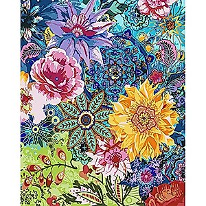 LWZAYS Flower Paint by Numbers, Paint by Numbers for Adults Kids Beginner, Adult Paint by Number DIY Without Frame Oil Painting 12X16 Inch