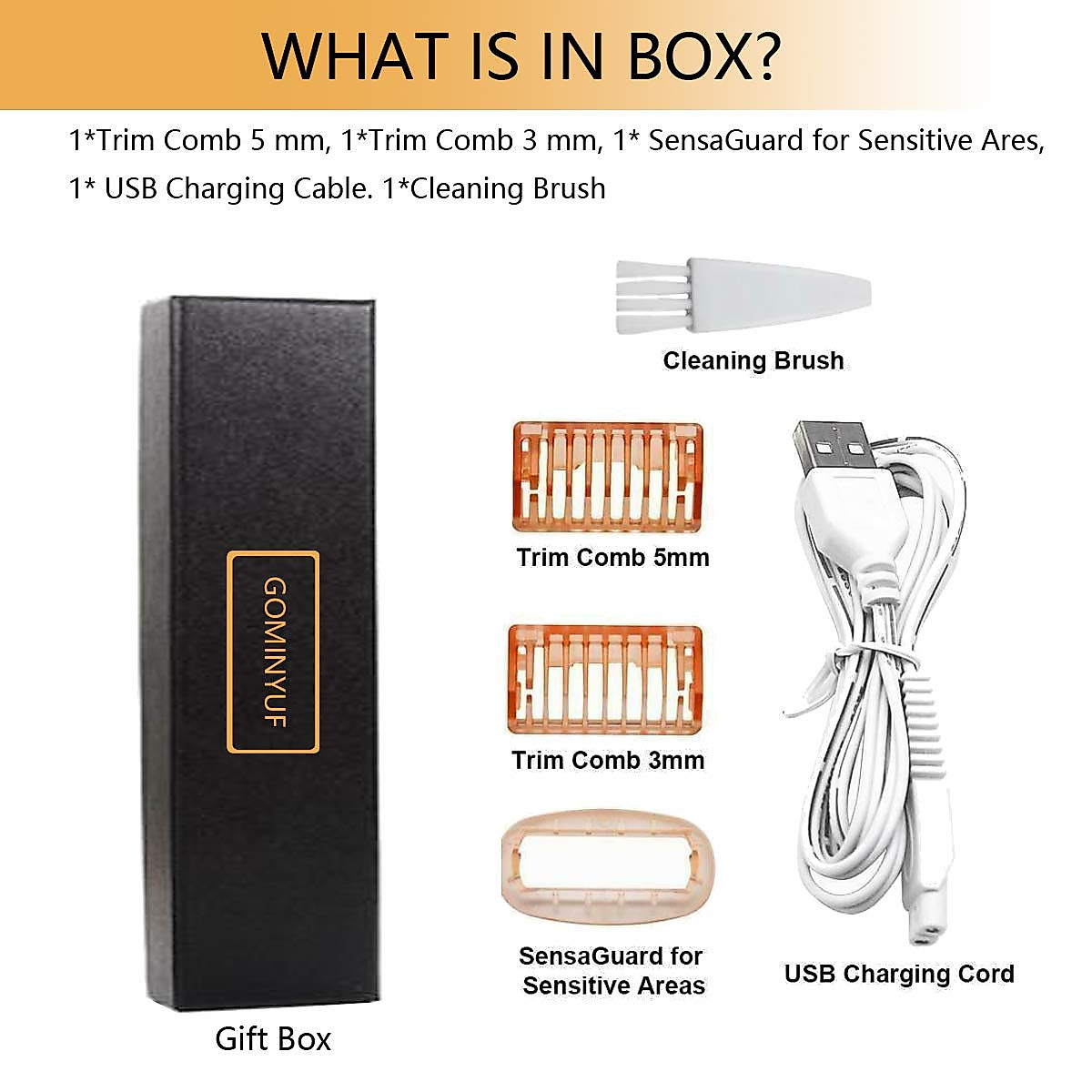 Replacement USB Charger for Flawless Body Rechargeable Ladies Shaver and Trimmer Include a Cleaning Brush and 2 Trim Combs