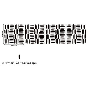 Line Wall Decals Modern Wall Stickers Black Vinyl Stickers for Wall Removable Peel and Stick Wall Decals Irregular Stripe Wall Sticker for Nursery Kids Room Living Room Bedroom Office Terracotta Decor