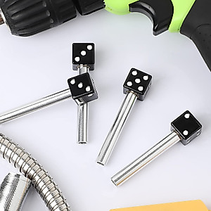 Tallew 8 Pieces Car Door Lock Knobs Dice Interior Door Lock Pull Knobs Car Door Knobs Pin Set for Car SUV Pickup Truck Automobile, 2.08 x 0.31 Inch Black