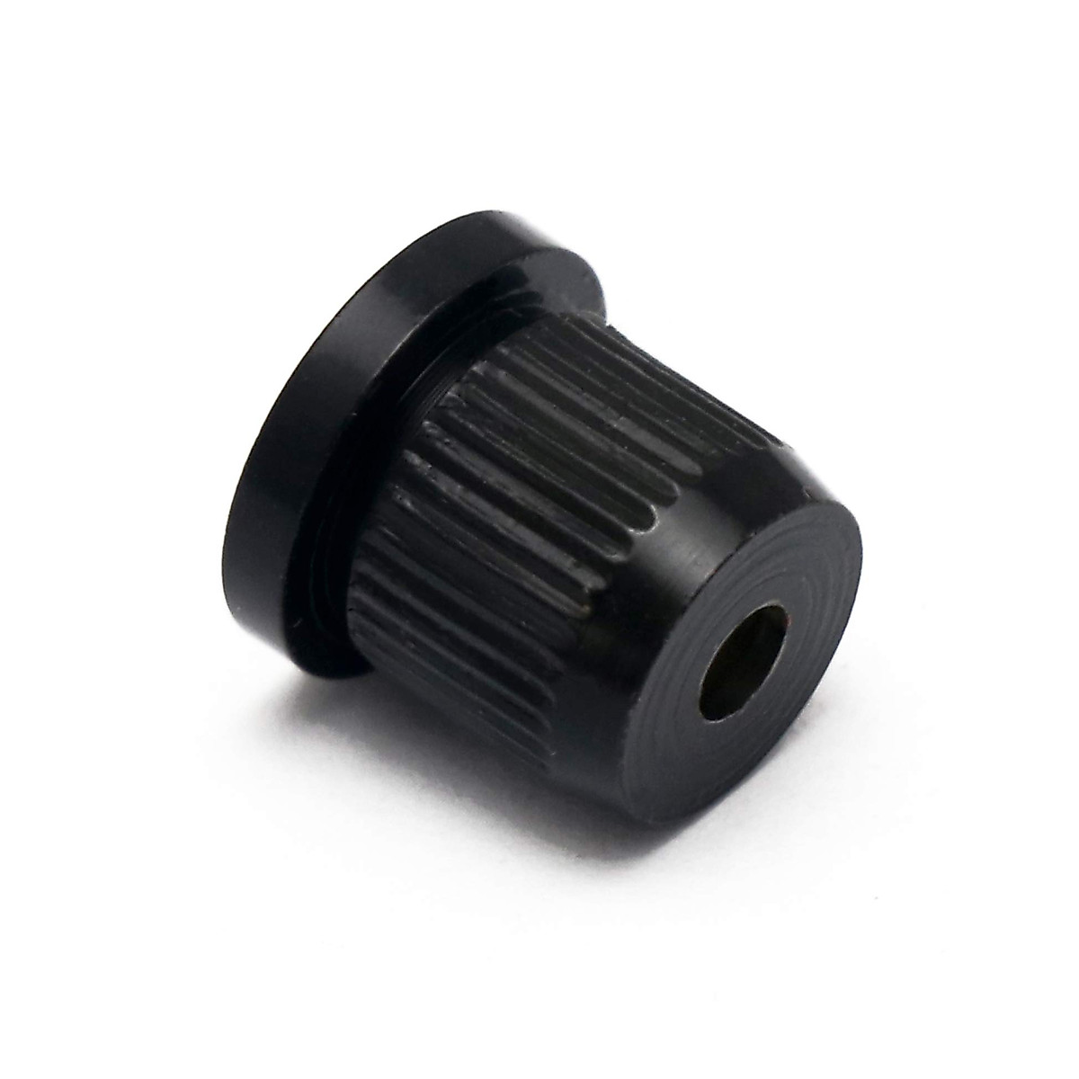 Metallor Guitar String Mounting Ferrules Through Body Mounts String Caps for Tele Telecaster Style Electric Guitar Parts Replacement Set of 6Pcs. (Black)