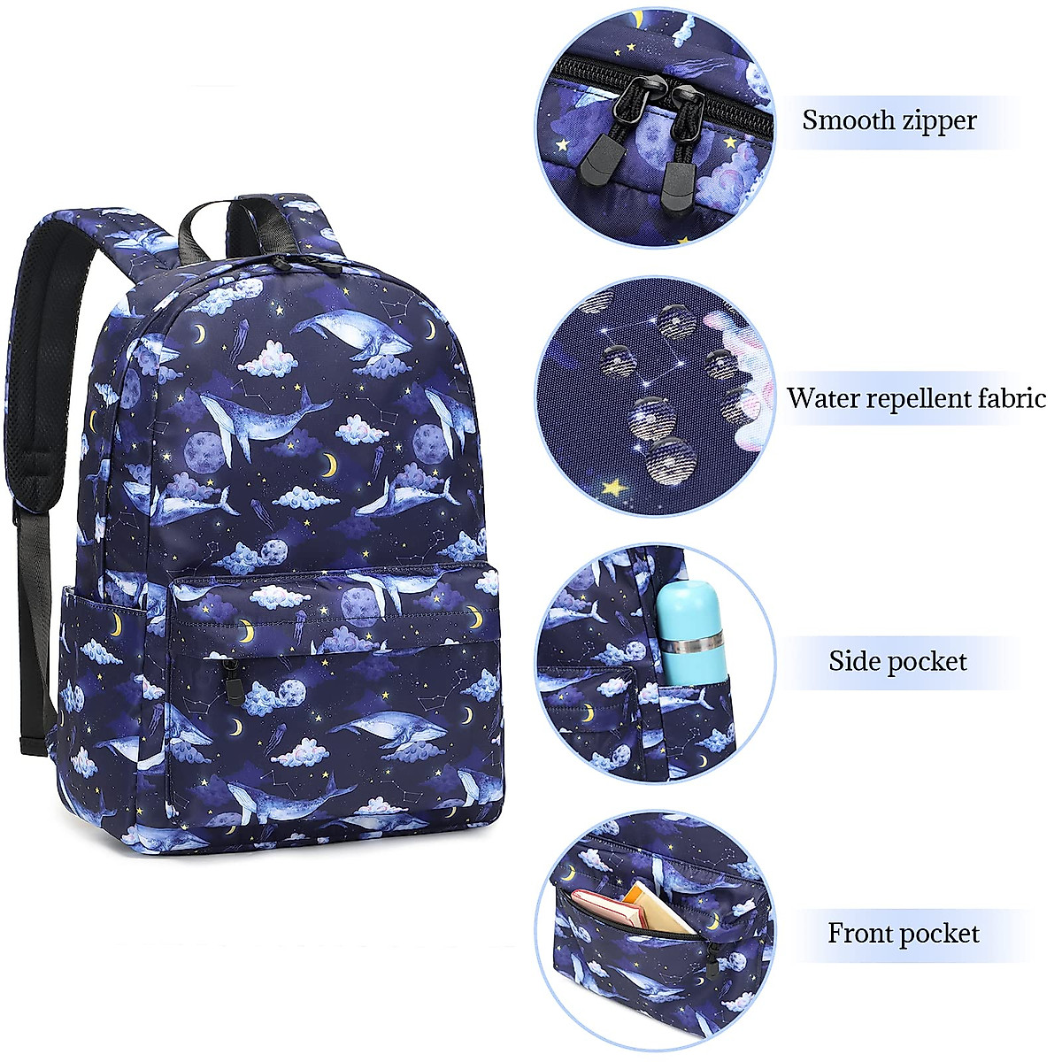 MIRLEWAIY 15.7 inch Kids Travel Backpack for School Girls Elementary, Cactus