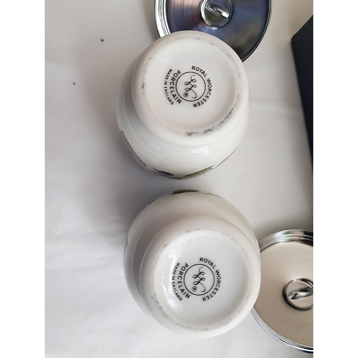 Royal Worcester Egg Coddler Pair Lavinia Berries Pattern