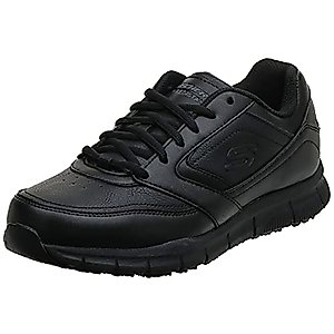 Skechers Men's Nampa Food Service Shoe, Black, 13 Wide