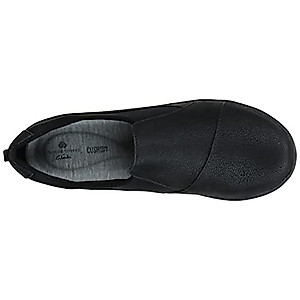 Clarks womens Sillian Paz Slip On Loafer, Black Synthetic Nubuck, 8.5 US