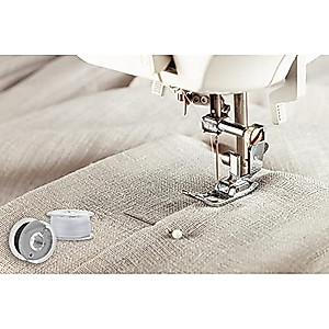 SINGER Class 15J Threaded Bobbins in Case, 12-Count, Black & White