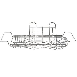 ToiletTree Products Stainless Steel Bath Caddy - Rust-Resistant Bathtub Shelf to Hold Books, Drinks, Phones, and Tablets - Luxury Bath Caddy Tray for Bathroom Accessories