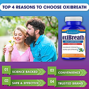 Celebrity LifeStyle Product Oxibreath Dental Probiotics for Fresh Breath, Support Fresh Breath, Vegetarian Oral Health Support, Oral Probiotics for Mouth Bad Breath for Men & Women- 120 Capsules