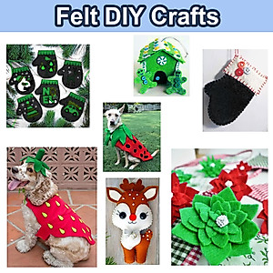 Misscrafts Acrylic Felt by The Yard White Felt Sheets 1 X 2 Yard Nonwoven Fabric Squares Soft for for Crafts Patchwork Sewing DIY Costumes (White)