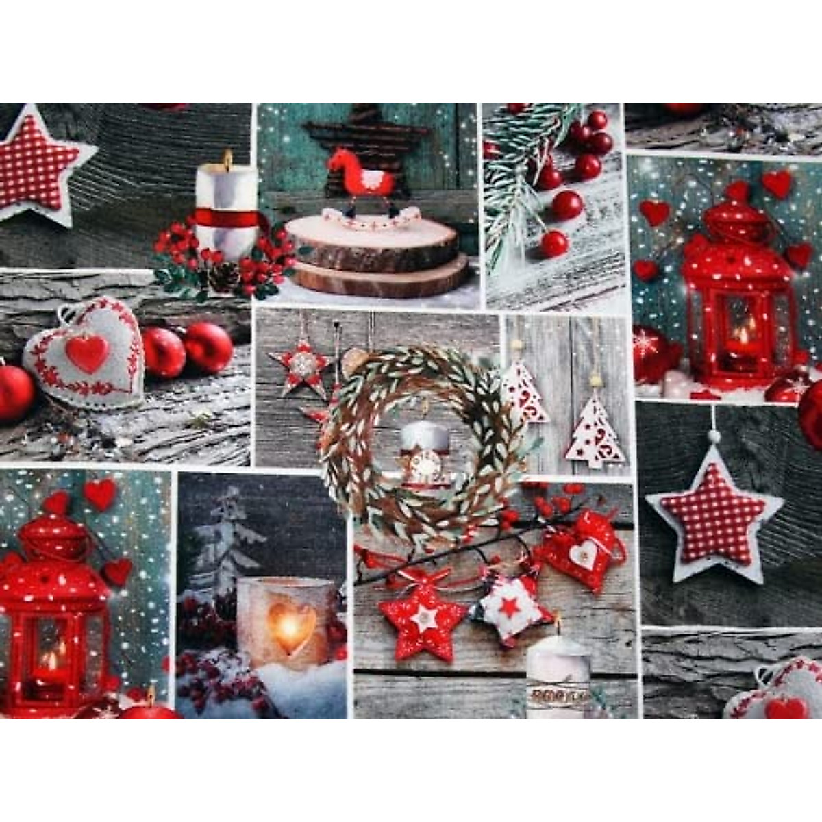 Minerva Crafts Lanterne Digital Print 100% Cotton Dress Fabric Multicoloured - per Yard