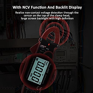 Clamp Meter,UT210E Digital Clamp Multimeter,Continuity Tester AC/DC Ammeter with NCV and VFC Functions,Electrician's Universal Meter UNI-T