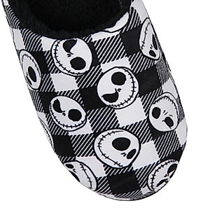 Disney Nightmare Before Christmas Jack Skellington Fleece Lined Foam Slippers For Men Women, House Slippers for Indoors and Outdoor (Large/X-Large)