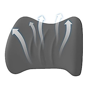 Closely Fit Lumbar Support Cushion, Lumbar Support Pillow, Ergonomic Memory Foam Back Pillow, Upgraded for Waist & Hip Painn Relieff, Portable Pillow for Office Chair, Car Driver, Recliner. (B)