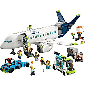 BRICKCOMPLETE Lego City 60367 Passenger Plane & 30639 Dog Park and Scooter Set of 2