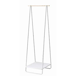 Yamazaki Shelf Home Free Standing Hanger | Steel | Coat Rack, One Size, White