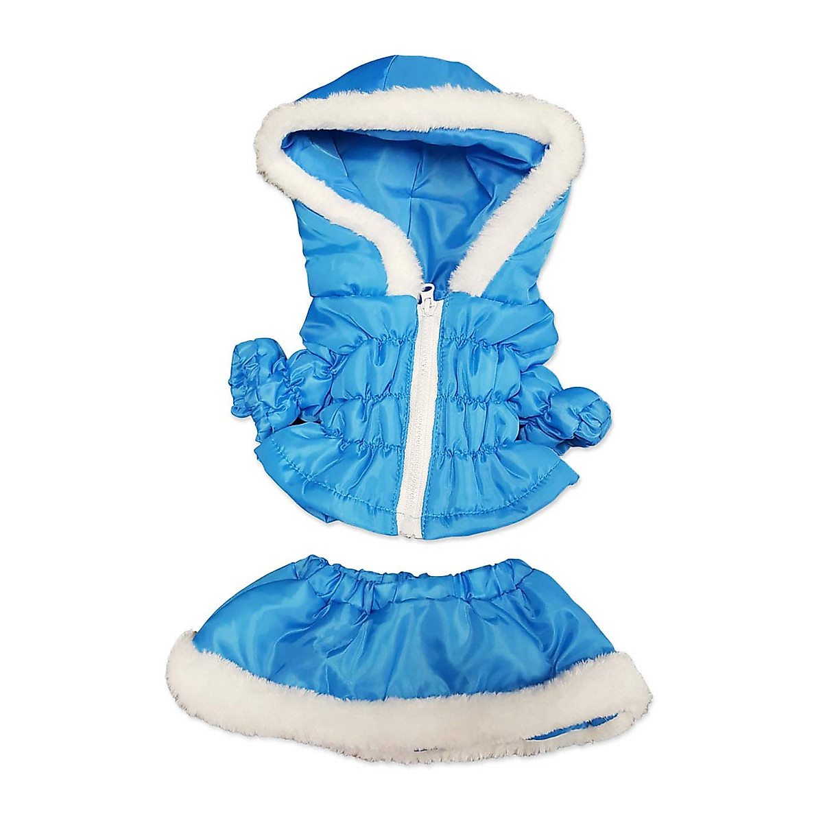 Light Blue Parka and Skirt Outfit Fits Most 14" - 18" Build-a-Bear and Make Your Own Stuffed Animals