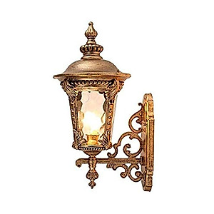 ZOUSHUAIDEDIAN Outdoor Wall Lights, Waterproof Outdoor Light Fixtures Wall Mount, Porch Light, Glass Shade, E27 Socket Exterior Wall Sconce Lighting, Wall Lamp for Garage, Porch, Doorway, Patio, Garde