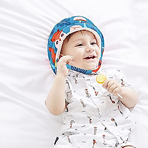 Surakey Toddler Walking Helmet, Baby Infant Anti-Bumping Bumper Protect Hat Safety Helmet Adjustable Breathable, Kids Anti-Fall Cushion Cap for Walking Running Playing Crawling (Orange)