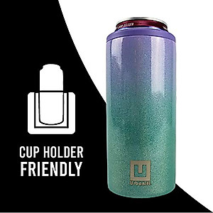 Urbanifi Slim Hard Seltzer Cooler Insulated Drink Stainless Steel Double Walled Tumbler Sleeve for 12 OZ Skinny Can, Water Bottle or Soda Gifts (Black)