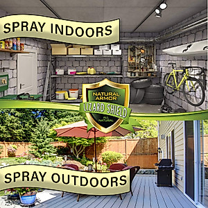 Natural Armor Lizard & Gecko Repellent Spray - Powerful Peppermint Formulation Repels All Types of Lizards & Geckos and Works Better Than Ultrasonic Gimmicks – 128 fl oz - Gallon Ready to Use