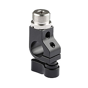 CAMVATE 15mm Rod Clamp With 5/8"-27 Screw Connectors For Microphone - 1938