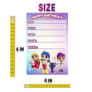 PC 10 Invitation Cards True and the Rainbow Kingdom For Birthday Party.