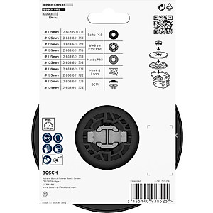 Bosch X-LOCK 2608601716 Rubber Pad (4.9 inches (125 mm) Diameter, Hard)