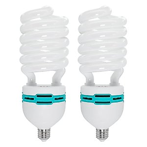 LimoStudio [2-Pack] Photo Studio 85W 6500K Full Spectrum Daylight Energy Saving Compact Fluorescent Spiral Bulb,Day Light Tone, AGG1719