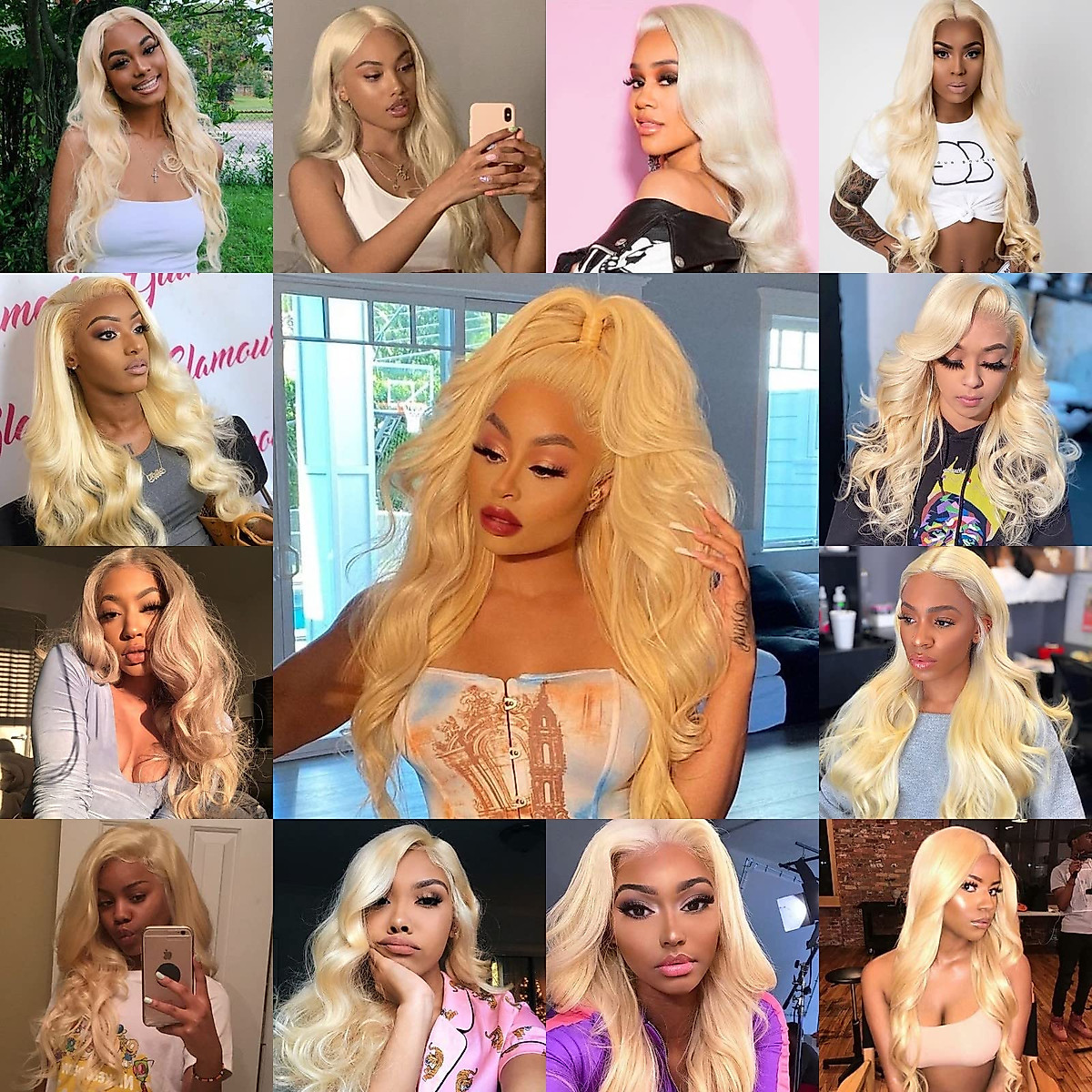 Mesariel 613 Blonde Lace Front Wigs Human Hair Body Wave 13x4 Transparent HD Lace Frontal Wig Pre Plucked with Baby Hair 150% Density 613 Human Hair Wigs for Black & White Women (18 inch)