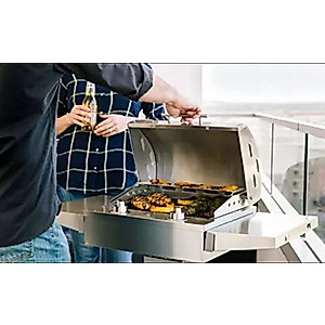 Coyote 18 Inch Built-in Electric Grill Single Burner Manual Control, Ceramic Flavorizer, Teflon Coated Cooking Surface- C1EL120SM