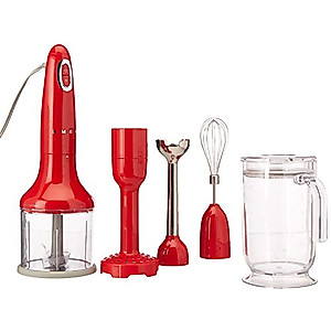 Smeg Red 50's Retro Hand Blender with Accessories