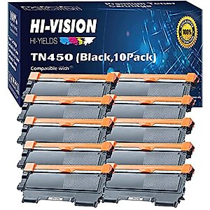 HI-VISION HI-YIELDS Compatible for Toner Cartridge Brother TN-450 TN450 Replacement for HL-2240, HL-2230, HL-2270DW, HL-2220, HL-2240D, MFC-7860DW,HL-2280DW,DCP-7065DN,MFC-7240,IntelliFax-284 (Black)