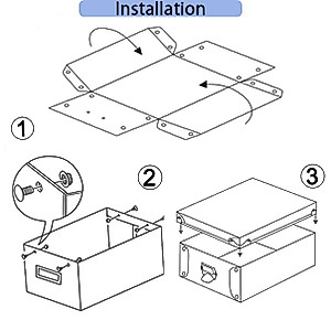 XUCHUN Decorative Storage Box with lids,3 in 1 Set,Plastic,Waterproof Storage Bins for Toys,Shoes,Clothes,Office