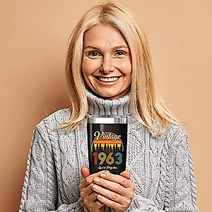 ZAGKOO 61th Birthday Gifts For Women, Men - 60th Birthday Decorations Women, Men - 1963 Birthday Gift Ideas For Men, Women - 61th Birthday Gift Ideas - Happy 61th Birthday, Turning 61 Cup