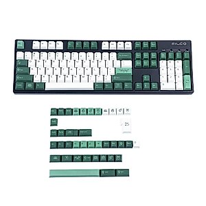 144 Keys Botanical Cherry Profile PBT Dye Sub Keycaps for MX Mechanical Keyboard GMMK Filco Ducky 104 TKL GK61 KBD75 96 GK64 68 (144 Key Botanical)