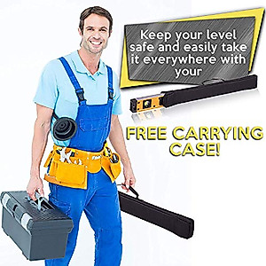 24-Inch Professional Digital Magnetic Level - IP54 Dust and Waterproof Electronic Level Tool - Get Master Precision with Shefio Smart Level, 2 AAA Batteries + Carrying Bag