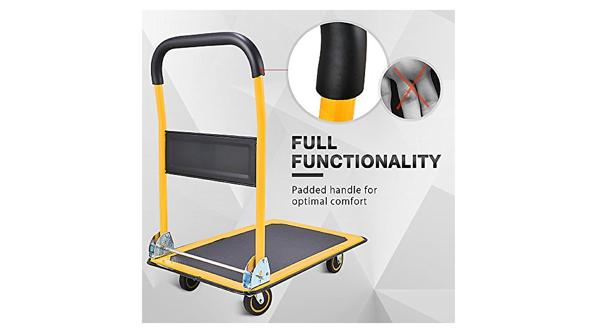Push Cart Dolly by Wellmax - Foldable & Durable Design