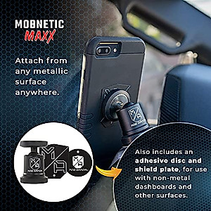 Mob Armor MobNetic Maxx - Magnetic Phone Mount - Cell Phone Holder - Mobile Phone Holder for Car, Truck, Boat, ATV - Smartphone Mount & Holder - Compatible with iPhone and Android