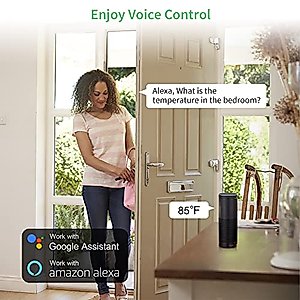 WiFi Temperature Sensor 3 Pack, Diivoo Remote Thermometer Compatible with Alexa, Wireless Humidity Monitor with App Notification Alert, Smart Hygrometer Meter for Home, Pet, Indoor